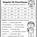 Singular Vs. Plural Nouns Worksheets | Cut and Paste & Grammar Practice ...