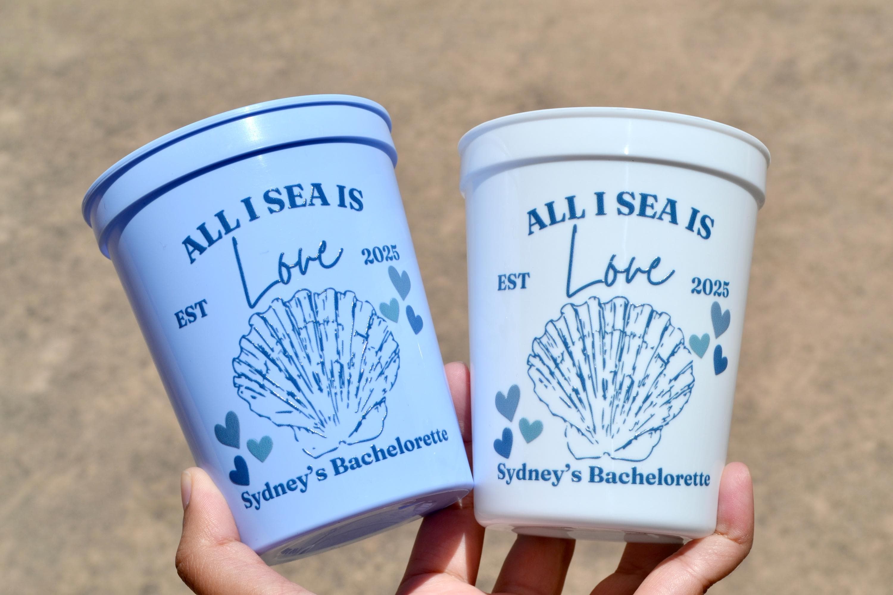 All I Sea is Love Party Cups, Bachelorette Cup, Last Toast on the Coast ...