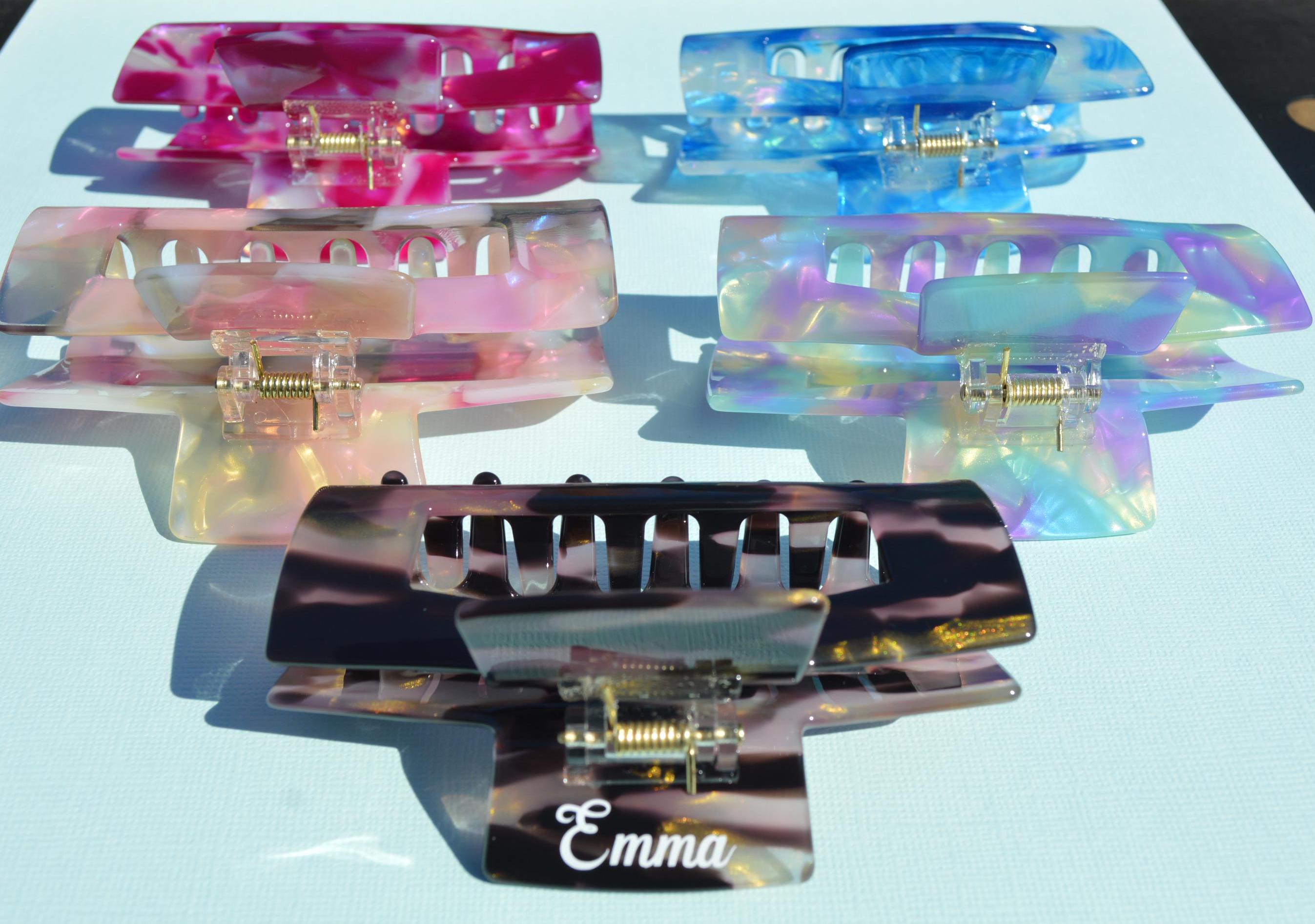 Custom Holographic Hair Claw: Personalized Bachelorette Gift - Etsy