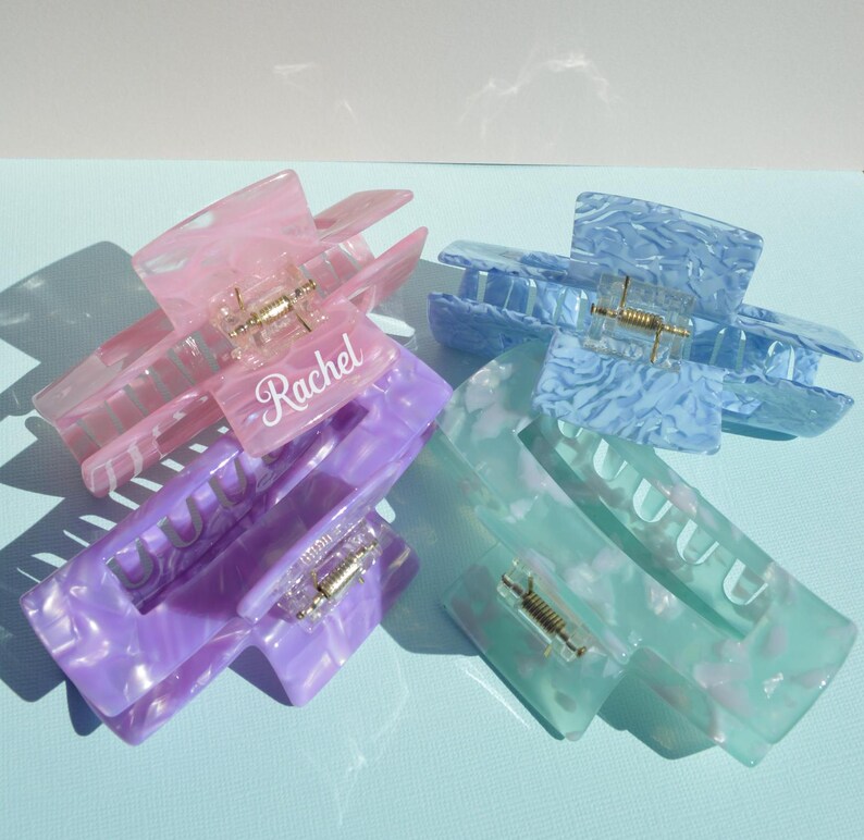 Custom Pastel Color Hair Claws, Personalized Hair Clips, Last Toast ...