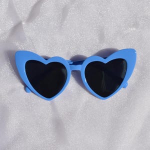 Custom Blue Heart Sunglasses: Bridal Party Favors, Personalized Dusty ...