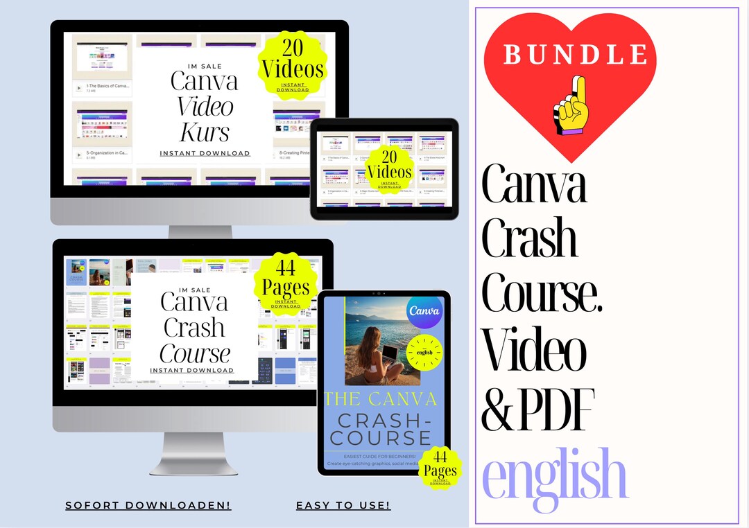 PLR Canva Course Bundle English Pdf and Canva Video Course Master ...