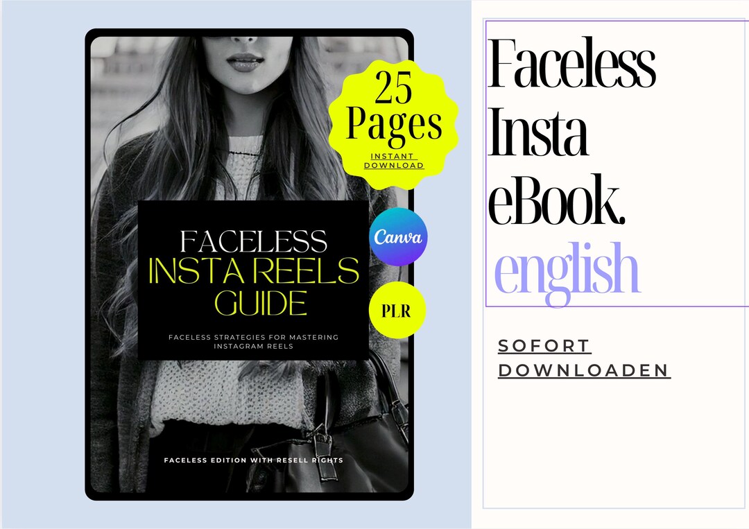Faceless Insta Reels PLR Guide Marketing Hacks Faceless Insta Hook ...