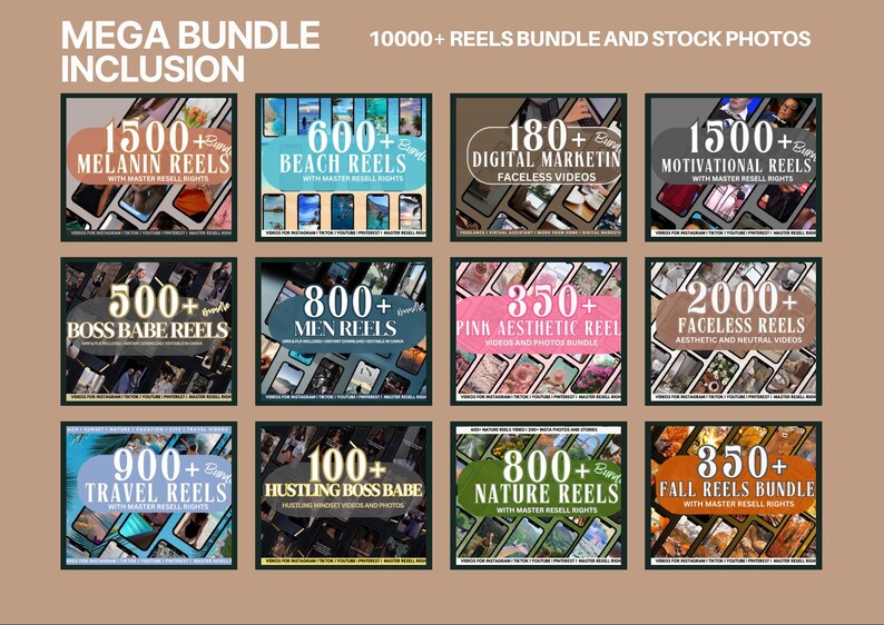 10000+ Mega Reels Bundle,aesthetic Videos,instagram Template Reels ...