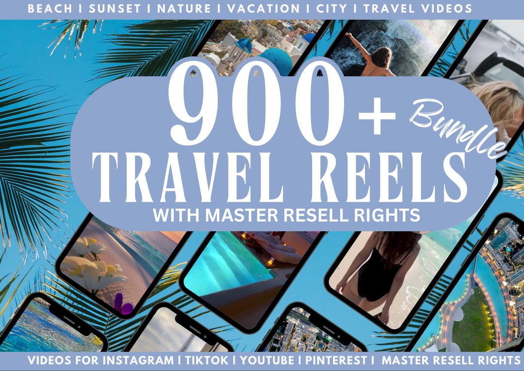 900 Travel Aesthetic Faceless Videos Reels Bundle Instagram Template ...