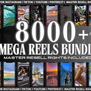 8000+ Mega Reels Bundle,faceless Aesthetic Videos,instagram Template ...