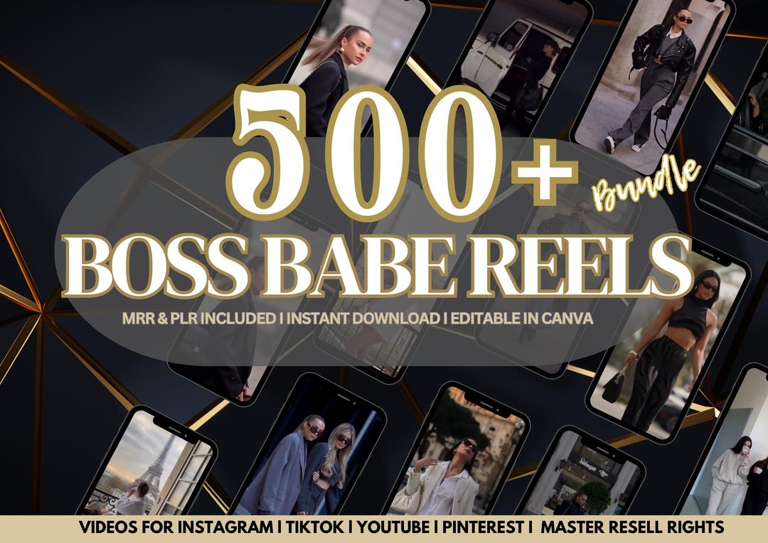 500+ Boss Babe CEO Mindset Reels Bundle,aesthetic Faceless Videos Reels ...