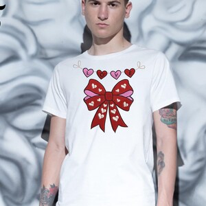 Valentine Bow Love Heart Embroidery ,valentine Bow Embroidery, Love ...