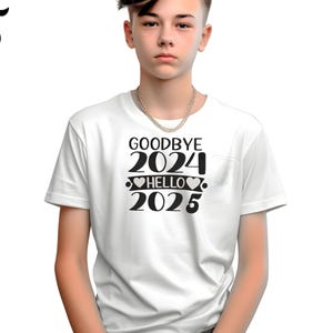 Goodbye 2024 Happy New Year 2025 Embroidery Design Digital, New Year ...