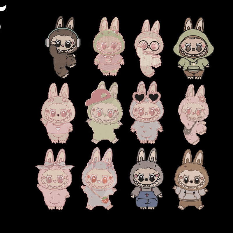 Labubu Template - Etsy