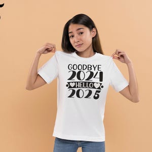 Goodbye 2024 Happy New Year 2025 Embroidery Design Digital, New Year ...