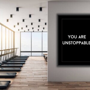 You Are Unstoppable. Motivational Poster, Wall Art, Discipline, Self ...