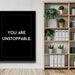You Are Unstoppable. Motivational Poster, Wall Art, Discipline, Self ...