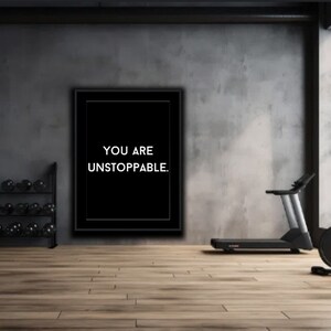 You Are Unstoppable. Motivational Poster, Wall Art, Discipline, Self ...