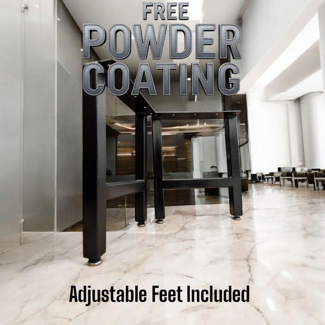 H-frame Metal Bar Height Table Legs 40" H X 14" W Set of 2 ( for Heavy ...