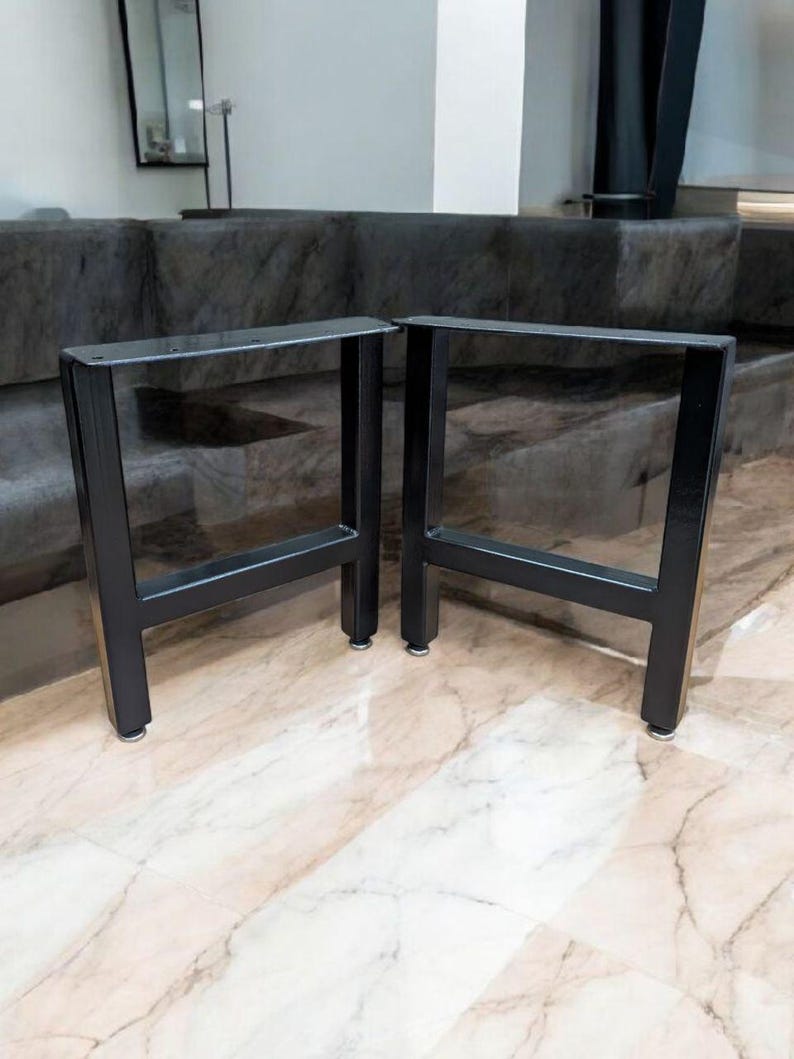 H-frame Metal Bar Height Table Legs 34" - 42" H – Set of 2 ( for Heavy ...