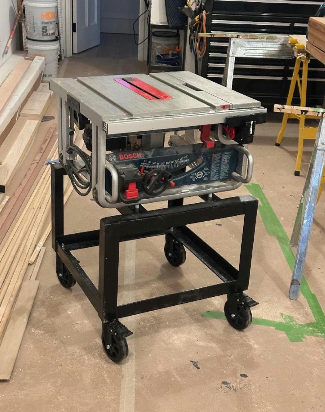 Heavy-duty Steel Table Saw Stand – Customizable Workbench Base for ...