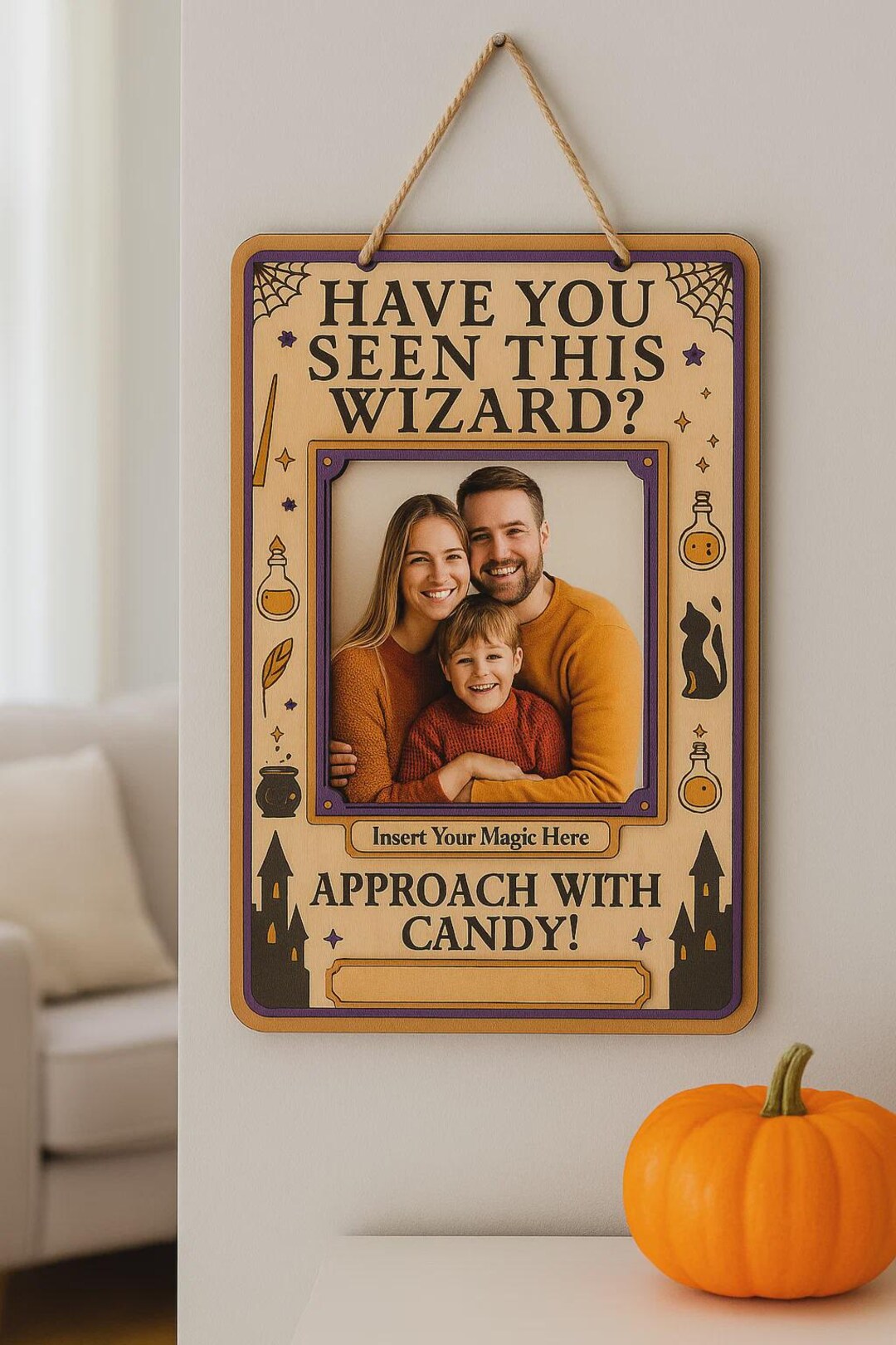 Custom Wizard Wanted Poster: Halloween Photo Prop, Personalized Magic ...