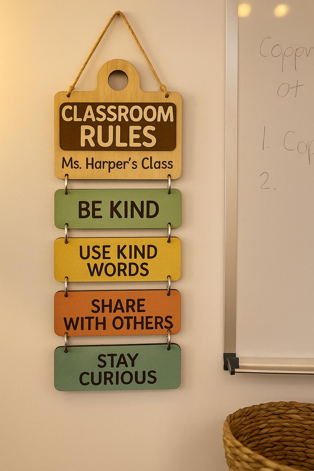 Custom Classroom Rules Sign for Teachers, Personalized Wooden Wall ...