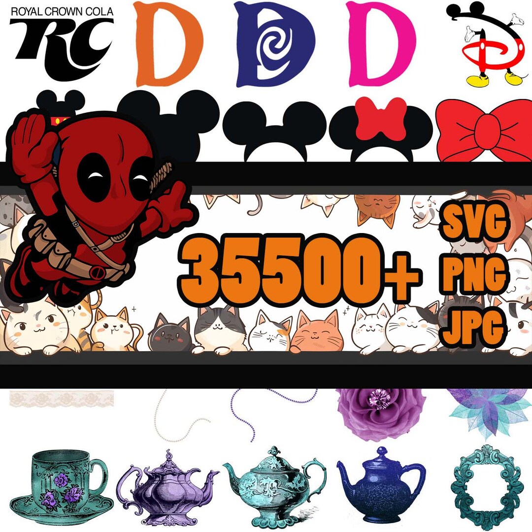 Cartoon Mega Design 35,500 Files, Svg Files Cartoon,designs for ...