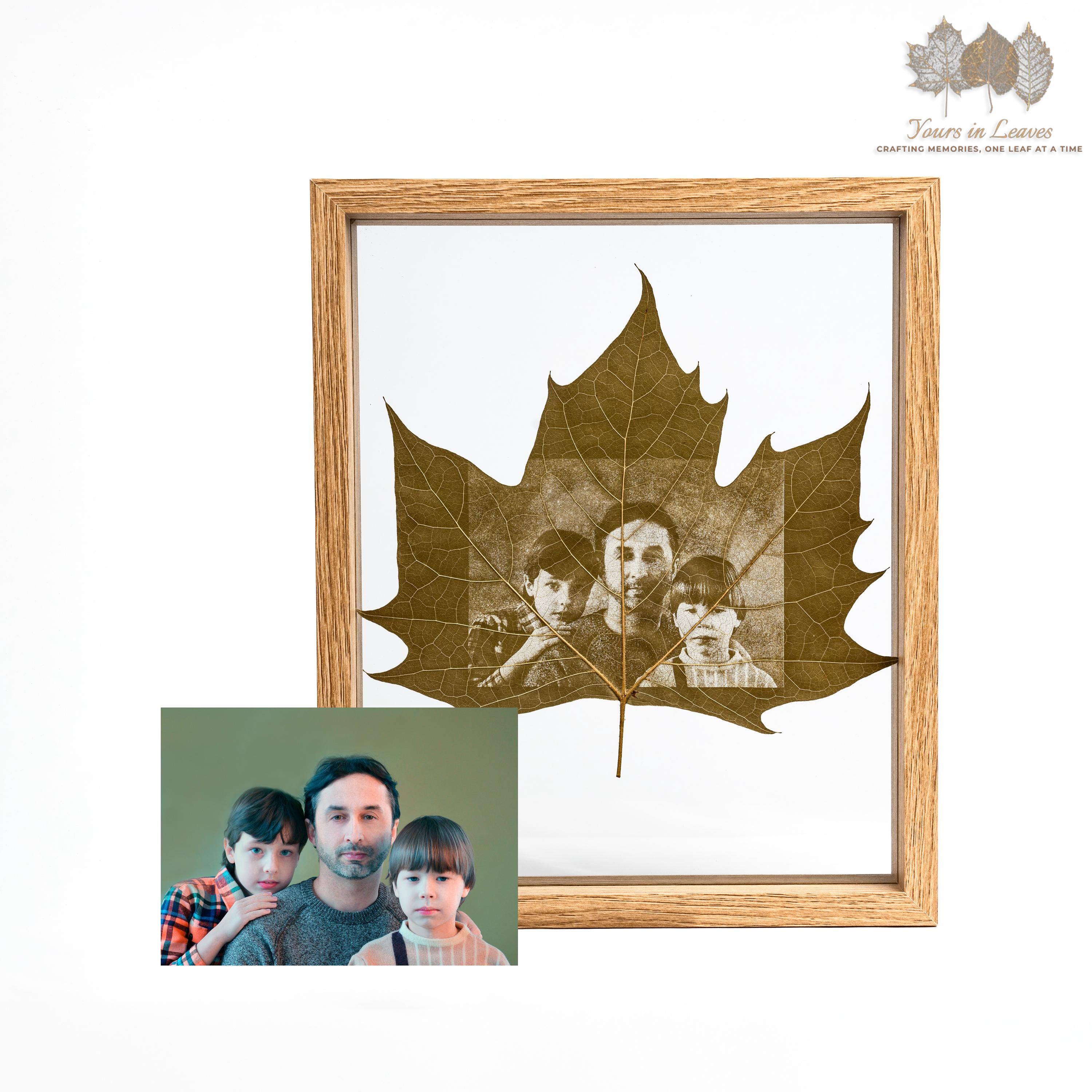 Customized Leaf Carving Photos Art, Personalized Gift, Personalized ...