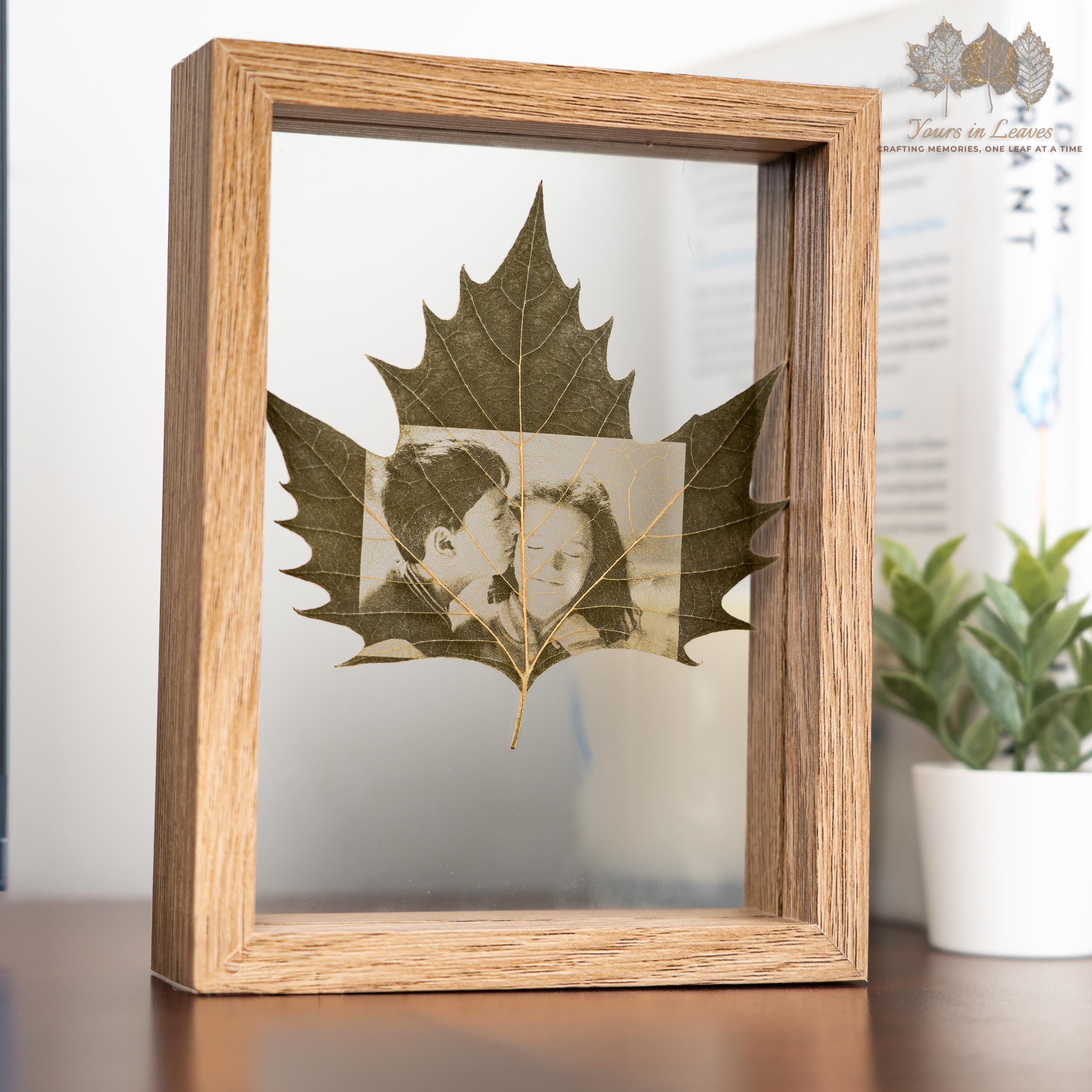 Customized Leaf Carving Photos Art, Personalized Gift, Personalized ...
