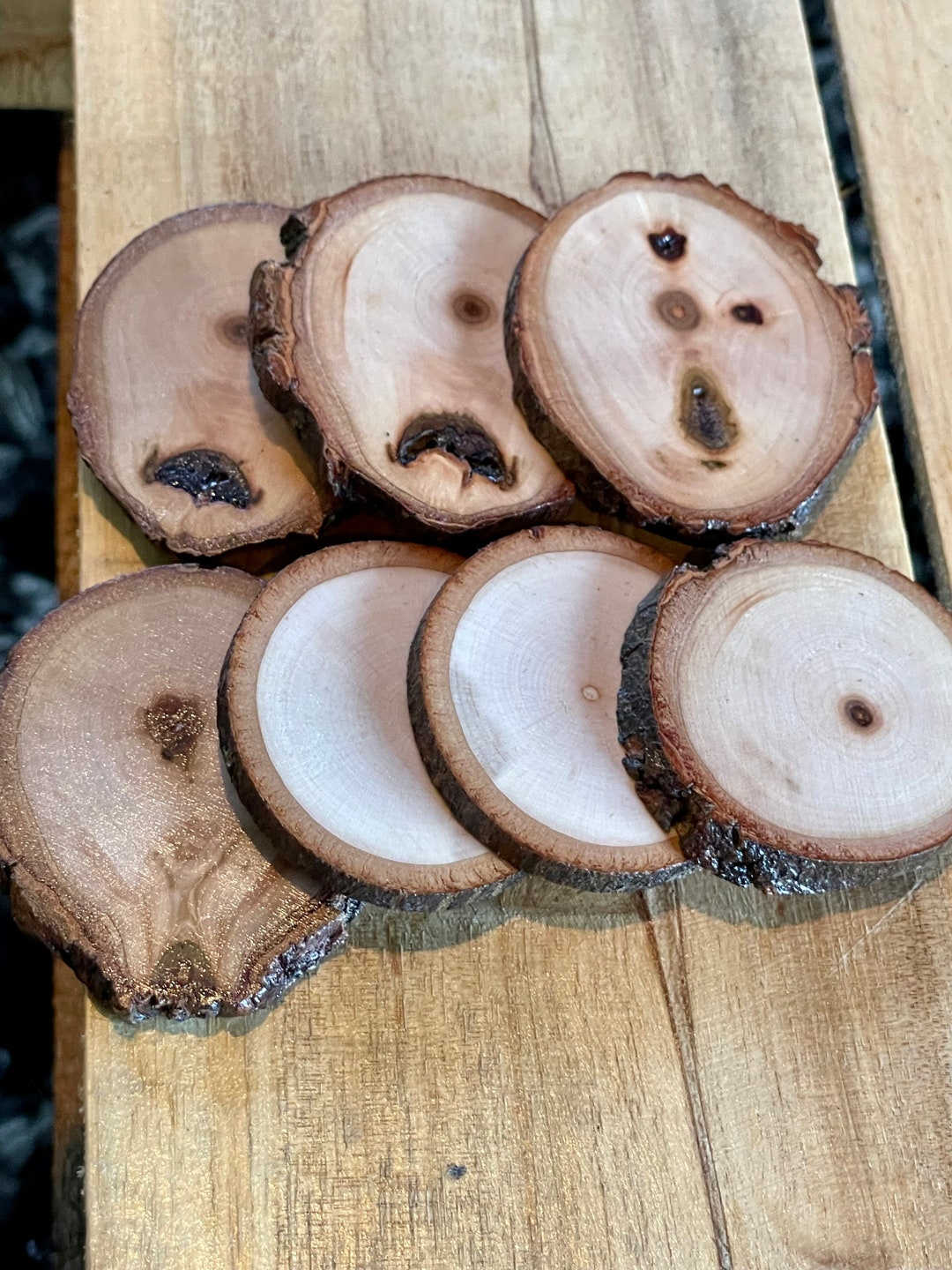 Maple Wood Buttons - 7 Pc. Set - Etsy