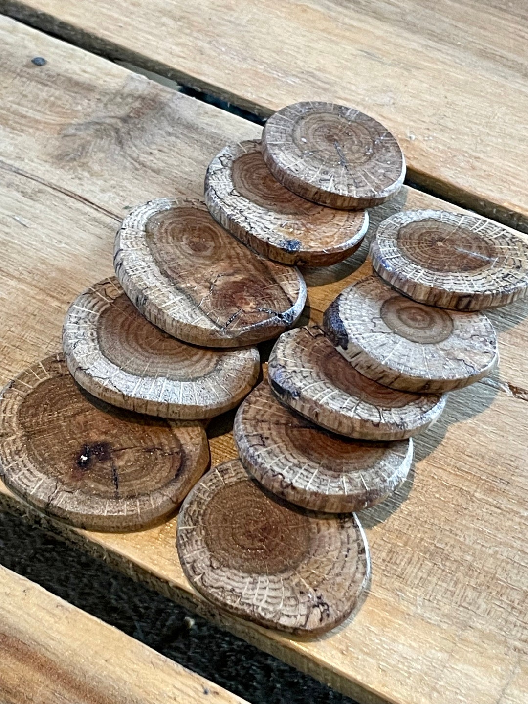 Oak Wood Buttons 10 Pc. Set - Etsy