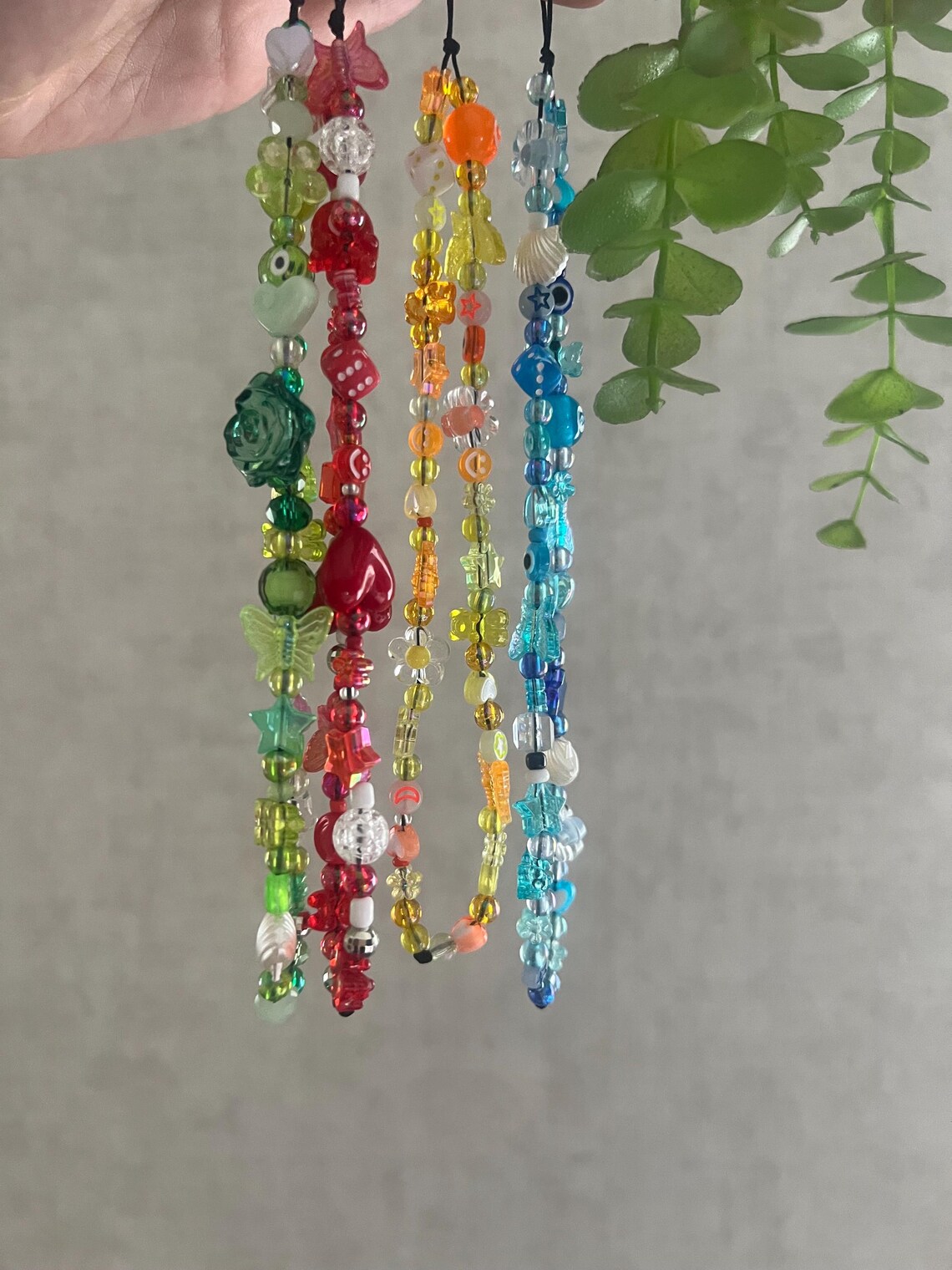 Green,blue,purple,orange,yellow,red Phone Charm Strap, Phone Strap ...