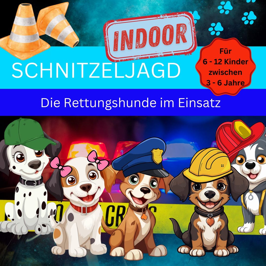 Scavenger Hunt / Treasure Hunt Rescue Dogs in Action Indoor for ...