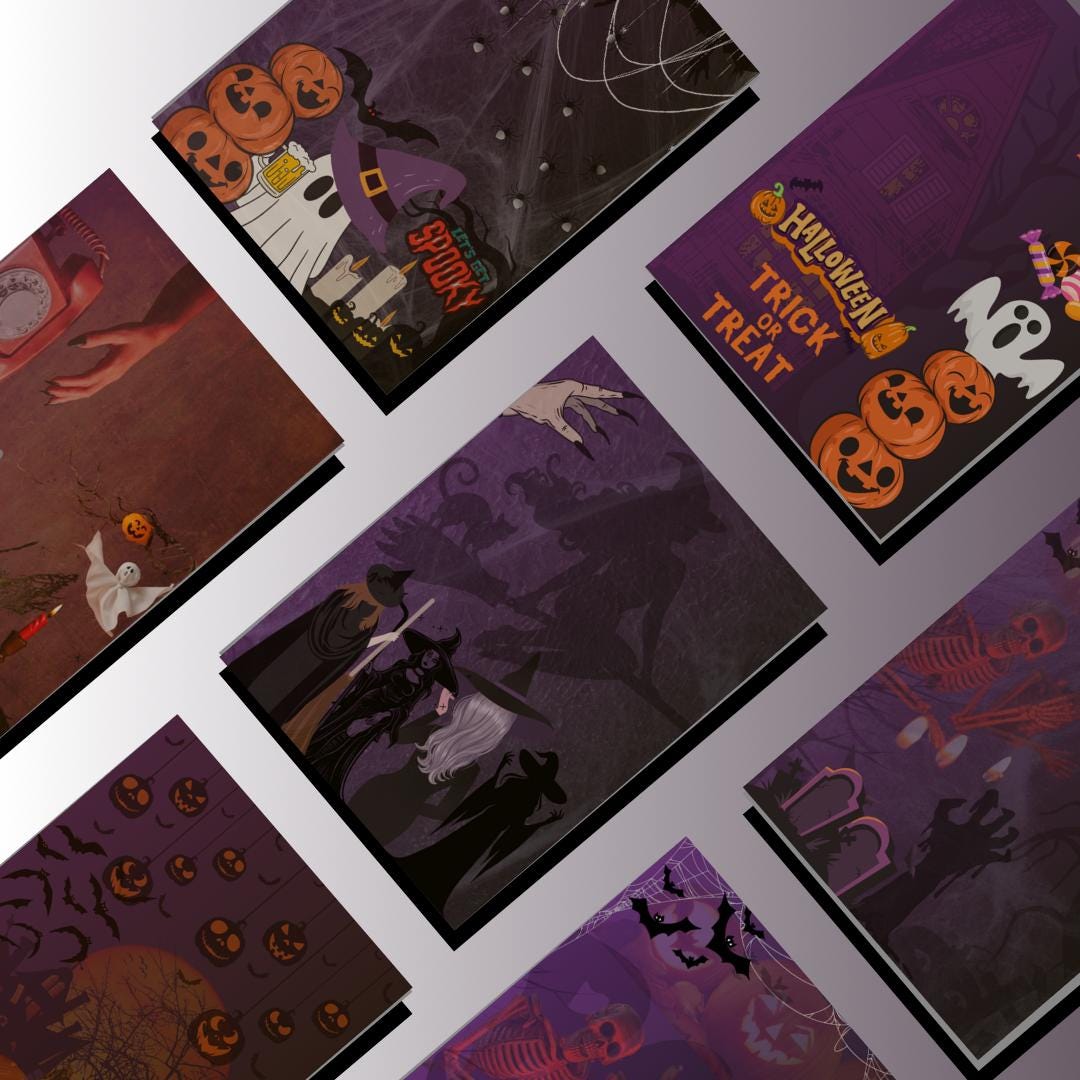 Halloween Templates Editable Canva Designs Spooky & Fun Digital ...