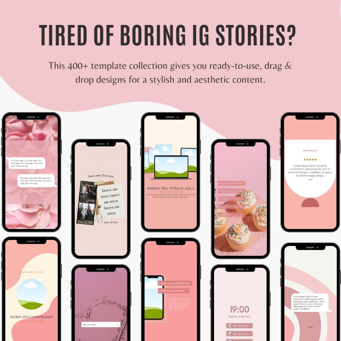 Instagram Story Template | Aesthetic and Chic Designs | Fully Editable ...