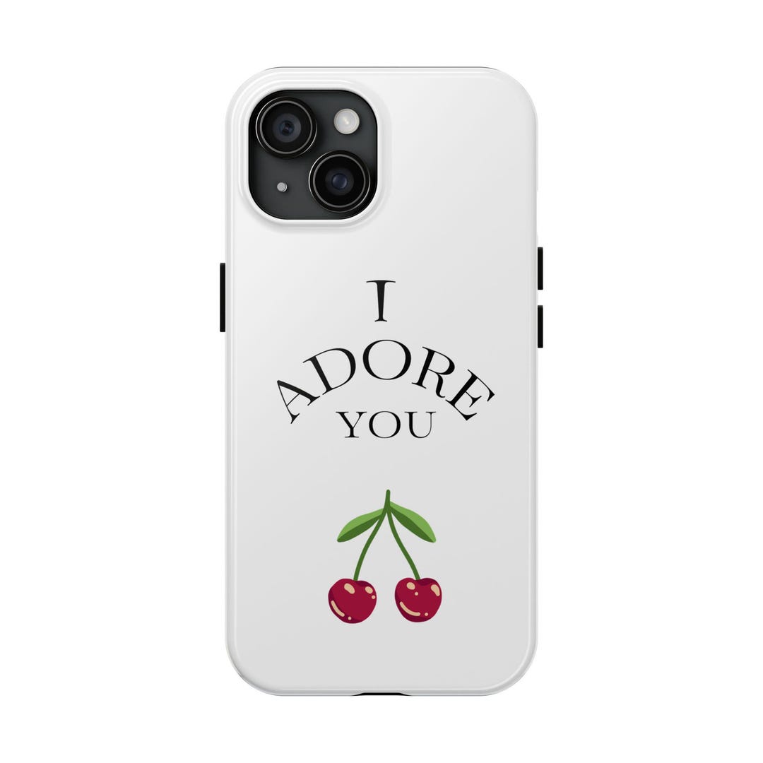 I Adore You Cherry Illustration Phone Case | Tough Protective Phone ...