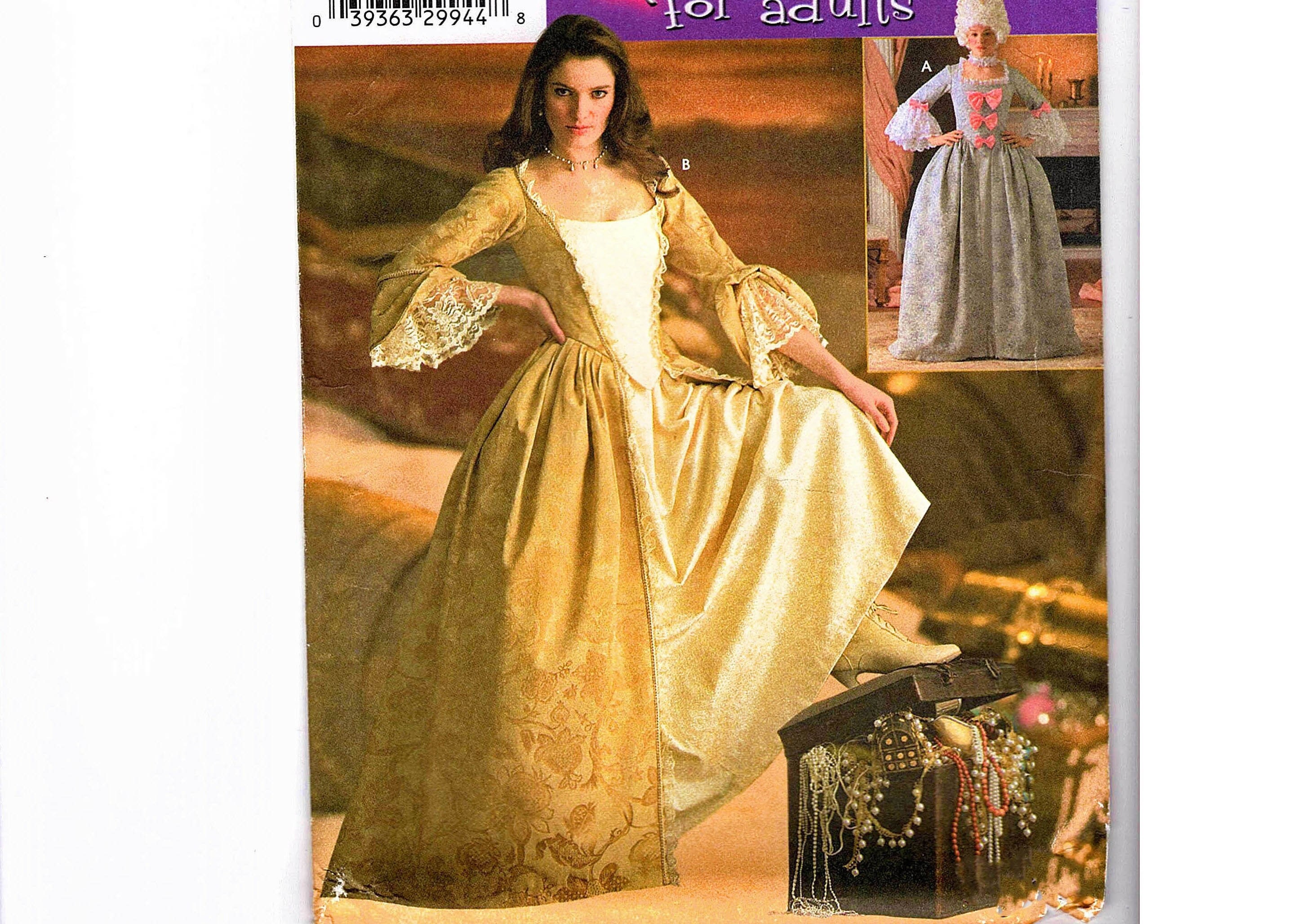 Historical Medieval Renaissance Dress Pattern Gown Costume Sewing ...