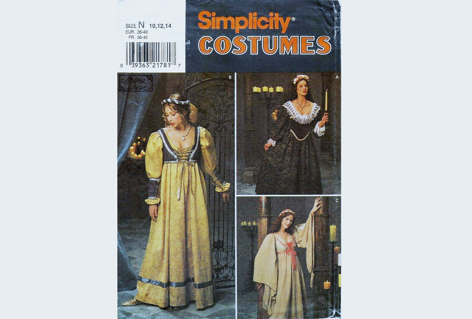 Simplicity Ever After Dress Pattern Renaissance Gown Costume Pattern ...