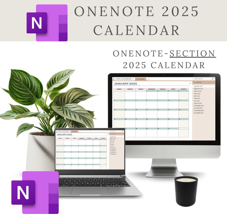 Onenote, Onenote 2025 Calendar, Onenote Template, Onenote Section ...