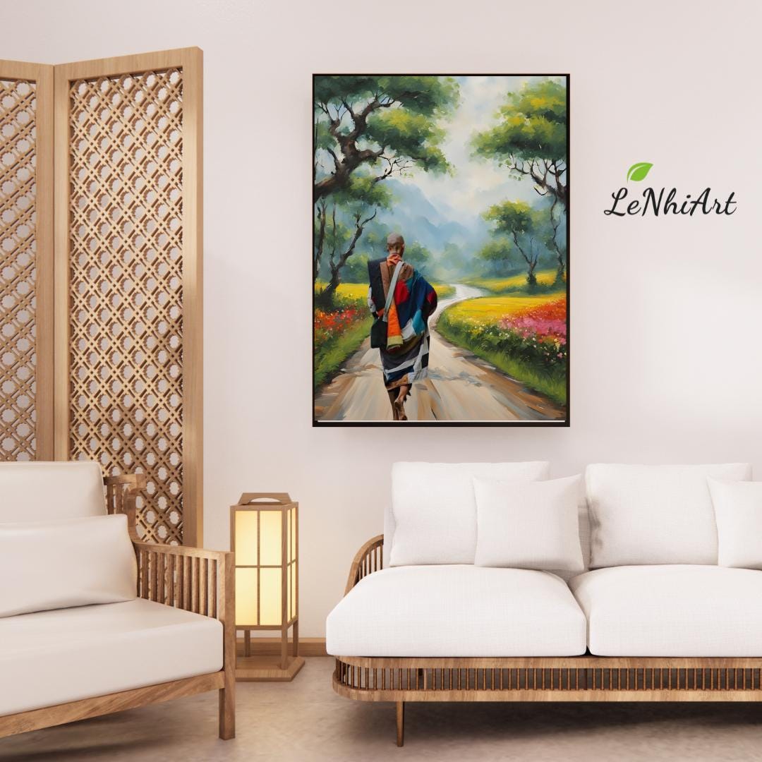 Thich Minh Tue Art Print - the Silent Pilgrim – Spiritual Buddhist Art ...