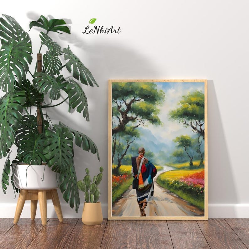 Thich Minh Tue Art Print - the Silent Pilgrim – Spiritual Buddhist Art ...