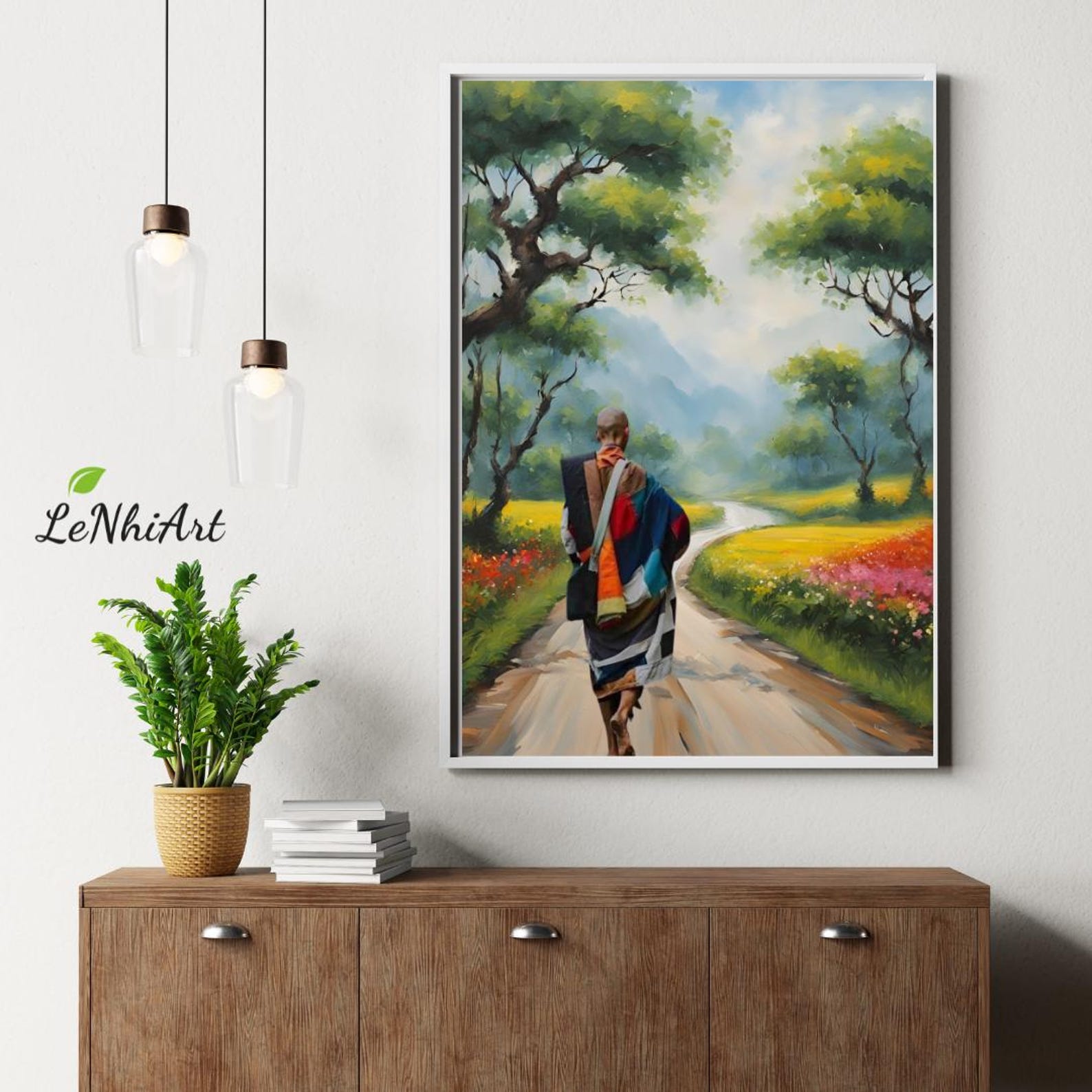 Thich Minh Tue Art Print - the Silent Pilgrim – Spiritual Buddhist Art ...