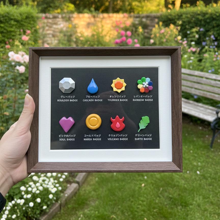 Pokémon Kanto Region Gym Badges, Magnetic Collection Display Set - Etsy