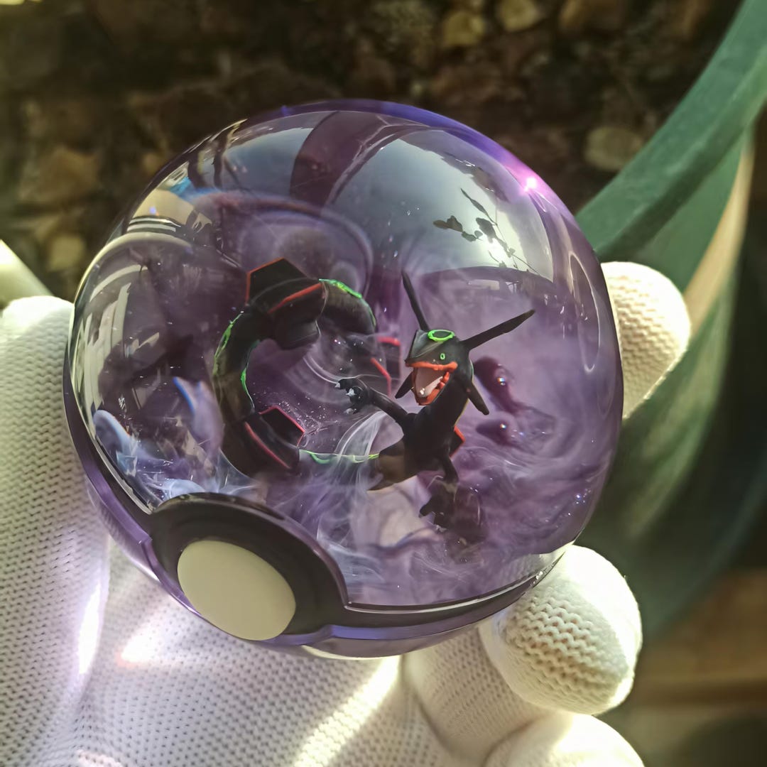 Pokeball, Poké Ball, Pokémon Poké Ball, Rayquaza, Handmade Pokémon Poké ...