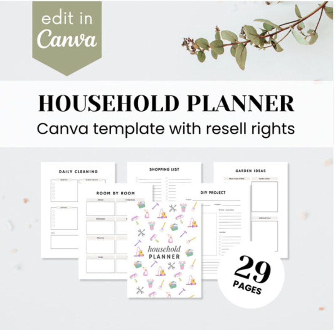 Household Planner Template, Planner, Family Planner, Printable Planner ...