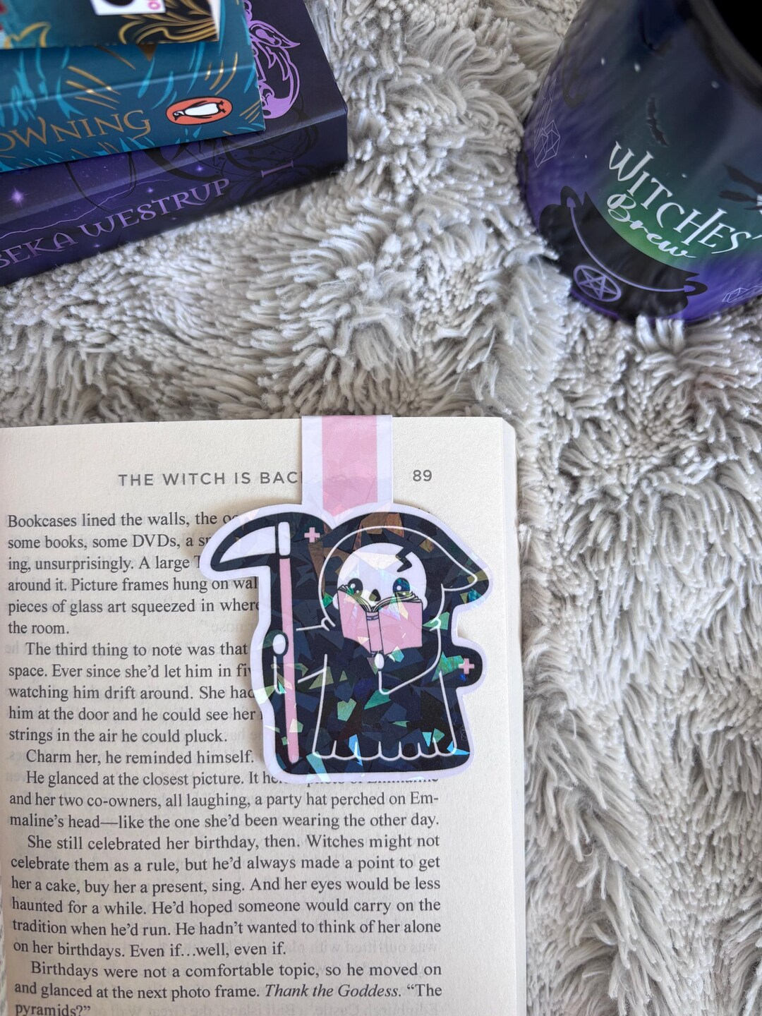 Bookish Reaper Magnetic Bookmark Spooky Gift Halloween Book Mark ...