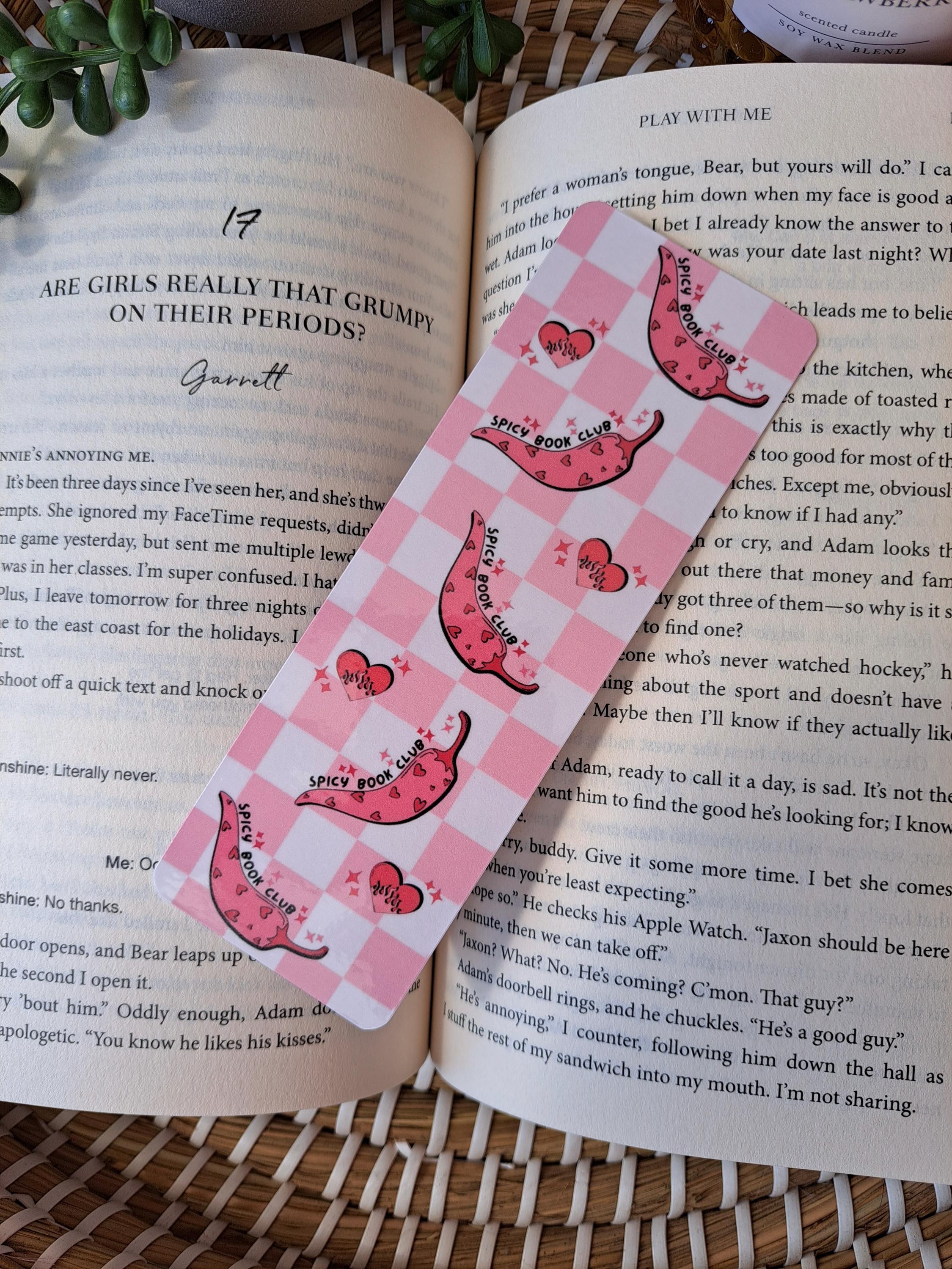 Spicy Book Club Bookmark Design, PNG, SVG Design | Bookish Printable ...