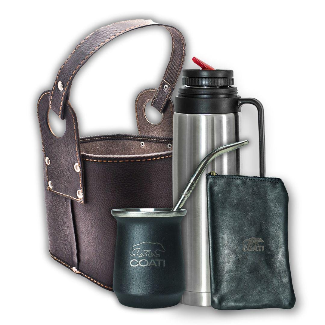 Coati Complete Economic Yerba Mate Kit With Mate Cup, Bombilla, Yerbero ...