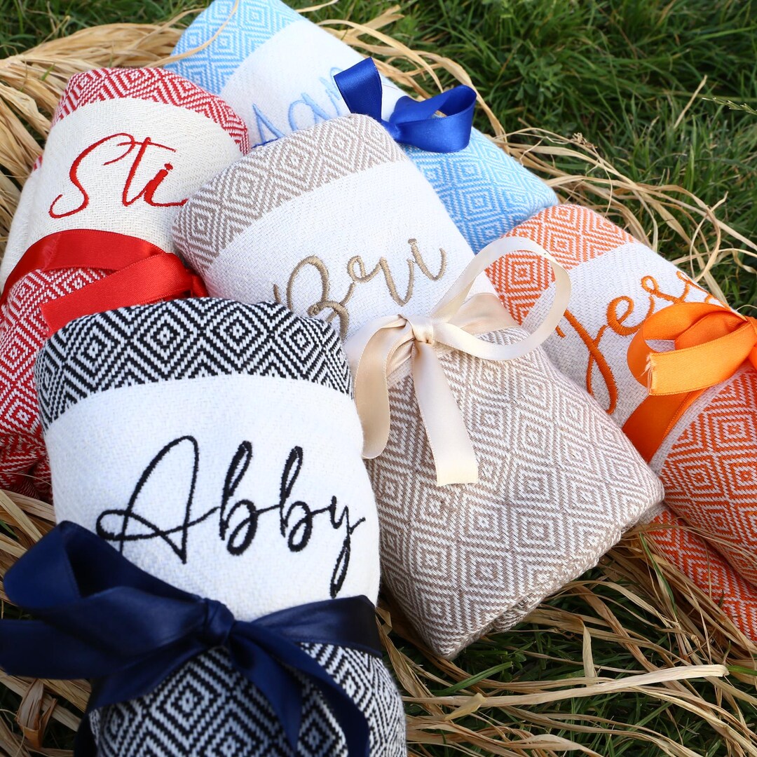 40"x70", Personalized Gift Towel, Bachelorette Party Favor, Bridesmaid ...