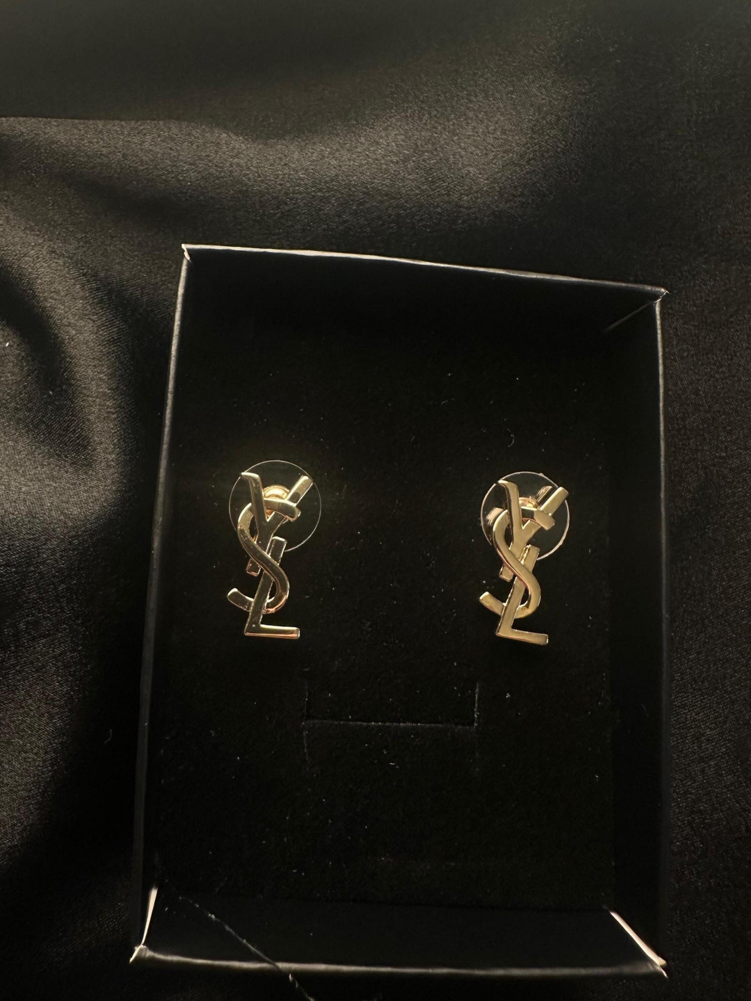 VTG YSL Vintage Yves Saint Laurent Golden Studs Luxury Earrings - Etsy