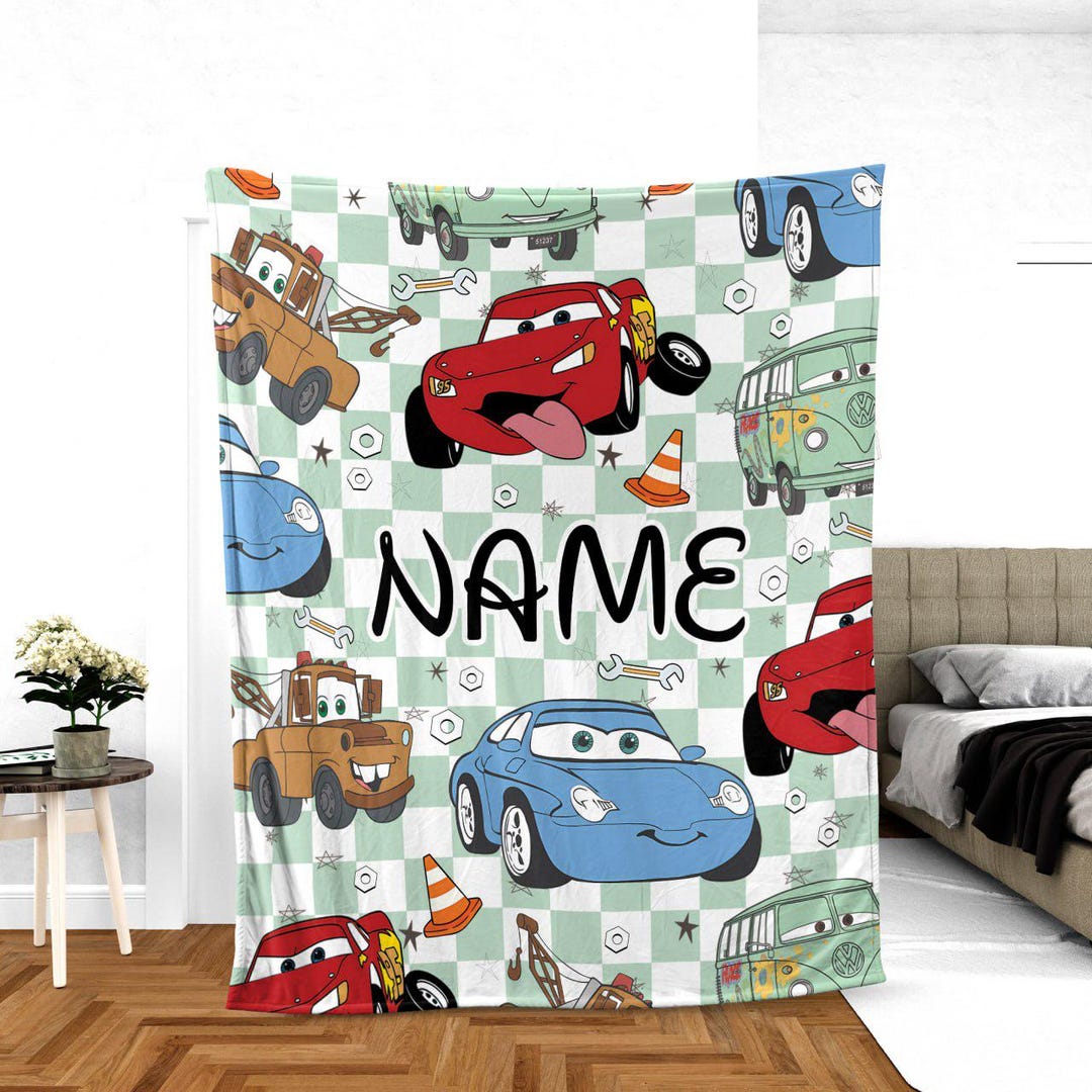 Custom Disney Cars Characters Blanket, Lightning Mcqueen Tow Mater ...