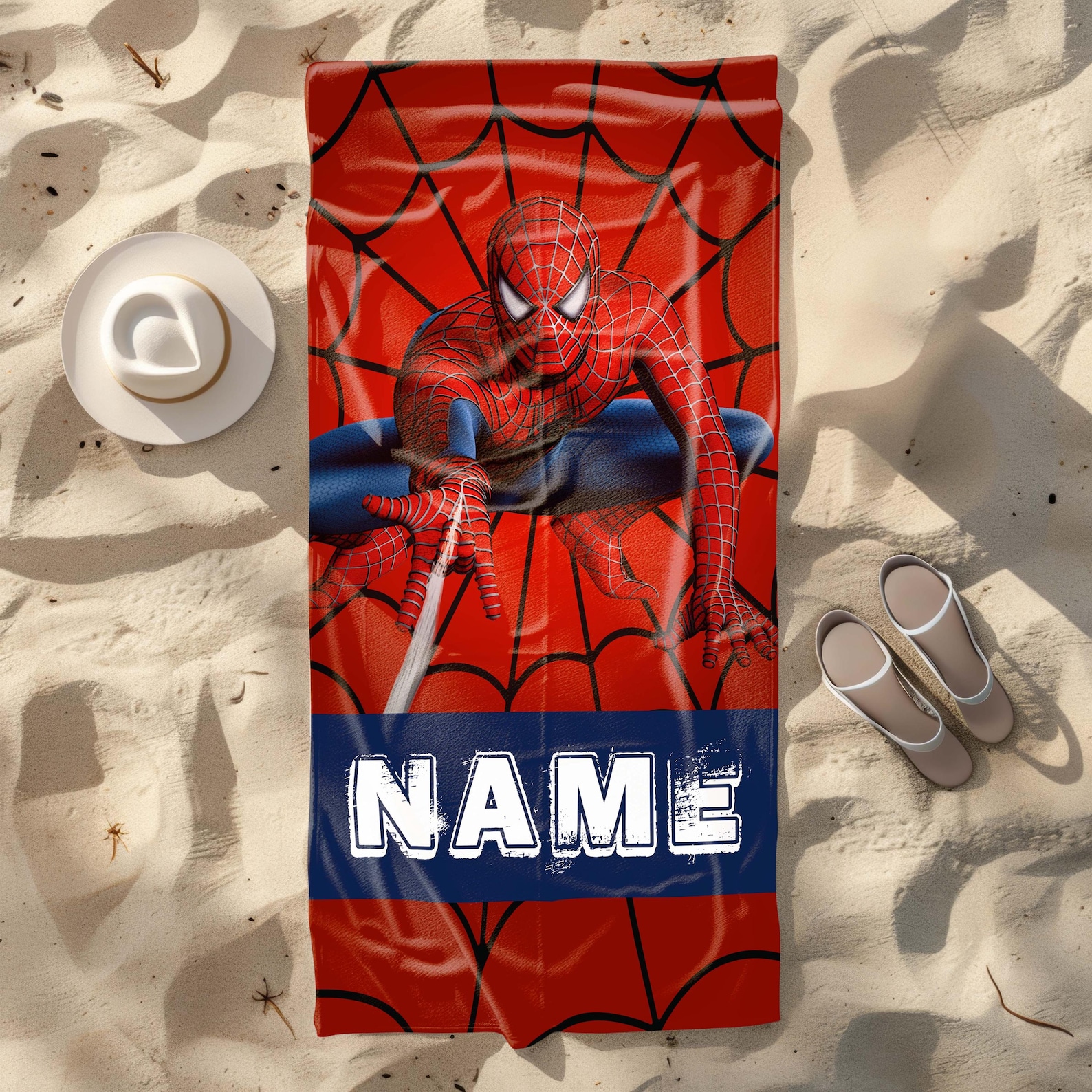 Custom Dney Marvel Spiderman Beach Towel, Custom Superhero Beach Towel ...
