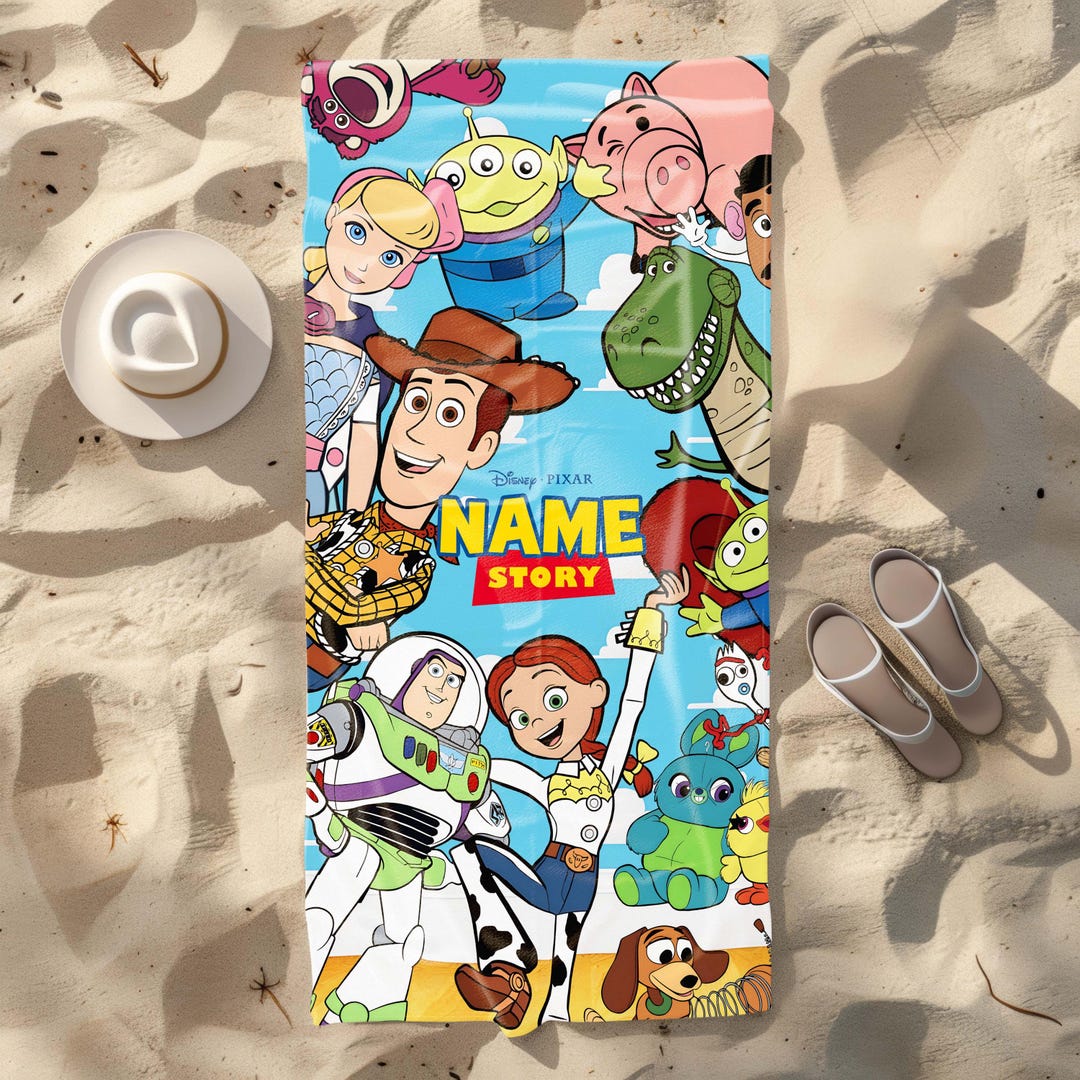 Custom Toy Story Beach Towel, Family Summer Trip - Etsy